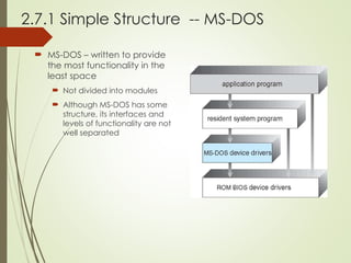 operating system structure part-ii for system calls | PPT
