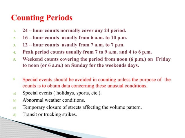 traffic volume data presentation civil engineering.pptx | Auto Type ...