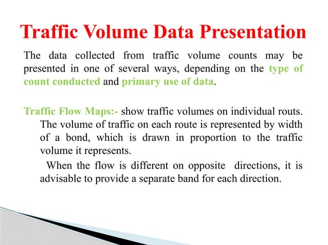 traffic volume data presentation civil engineering.pptx | Auto Type ...