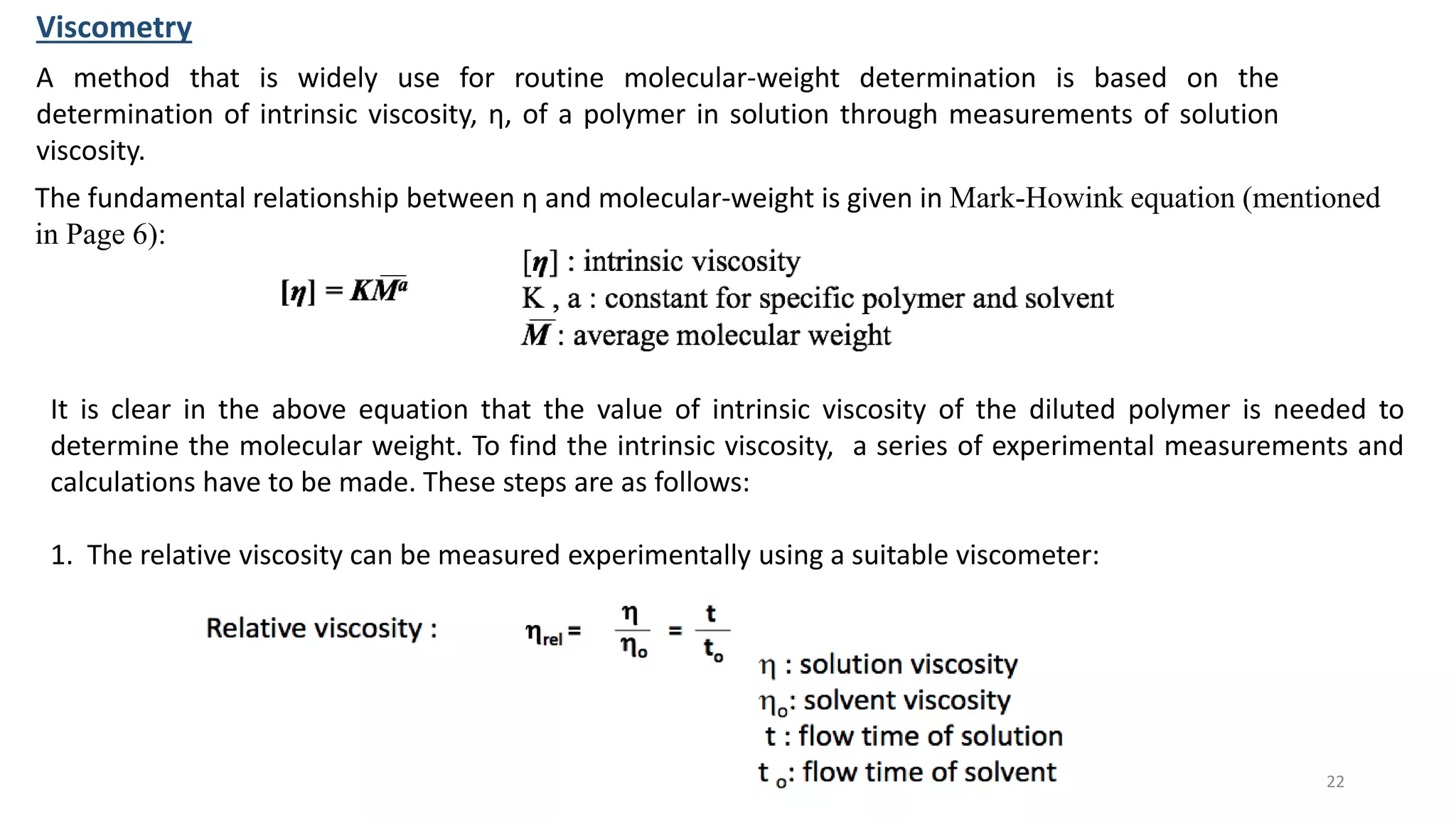 Polymer molecular weight and it's measurement method.pptx | Chemistry ...