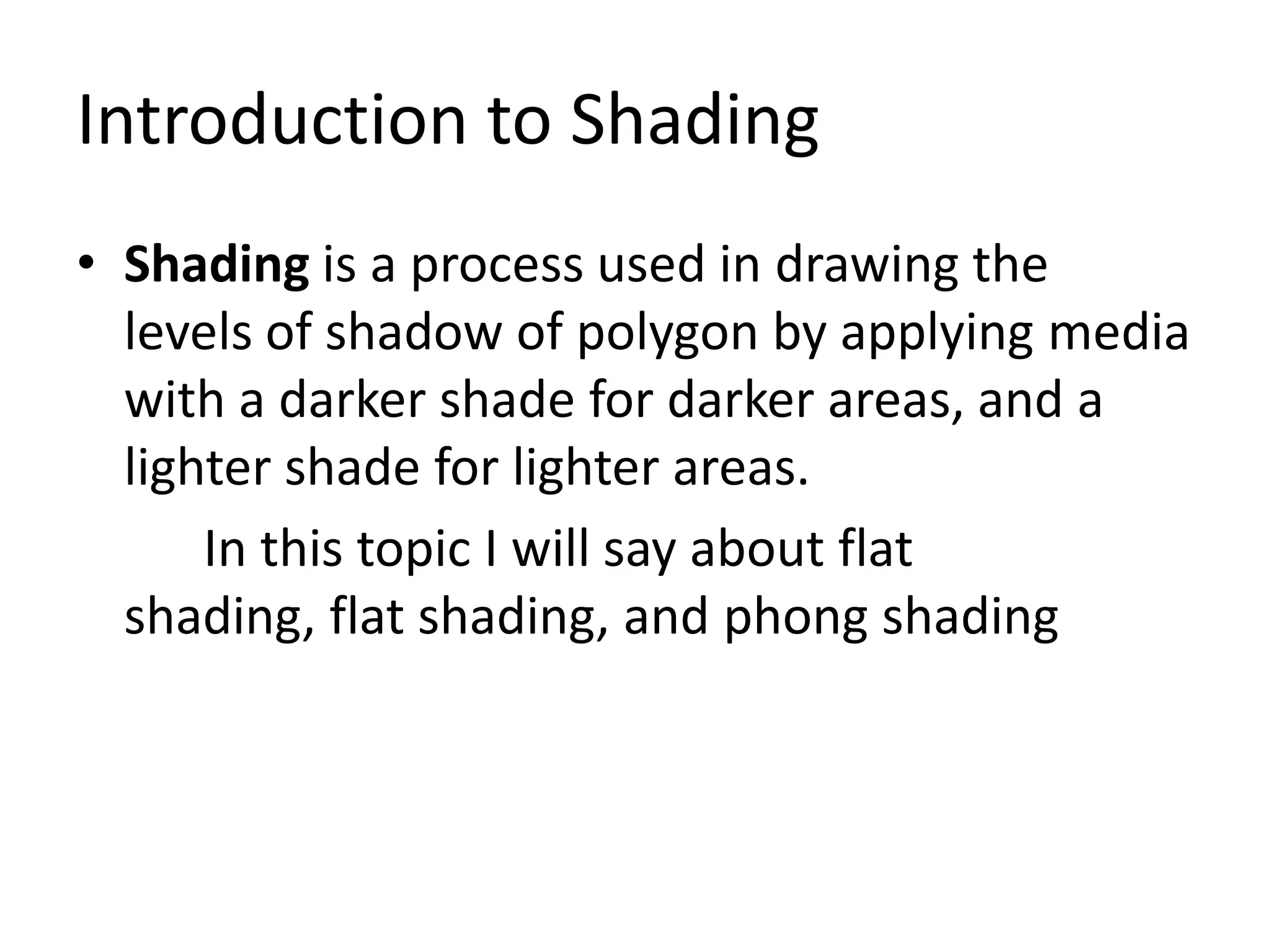 Shading for Computer Topics in Burapha University | PPTX