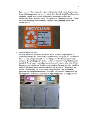 waste reduction at WMU final | DOCX | Indoor Environmental Quality ...