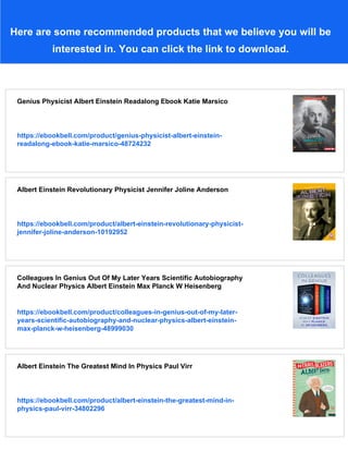 Albert Einstein Physicist Philosopher Humanitarian Audio Lecture Don ...