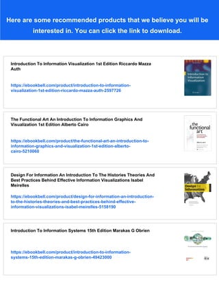 Introduction To Information Visualization Transforming Data Into ...