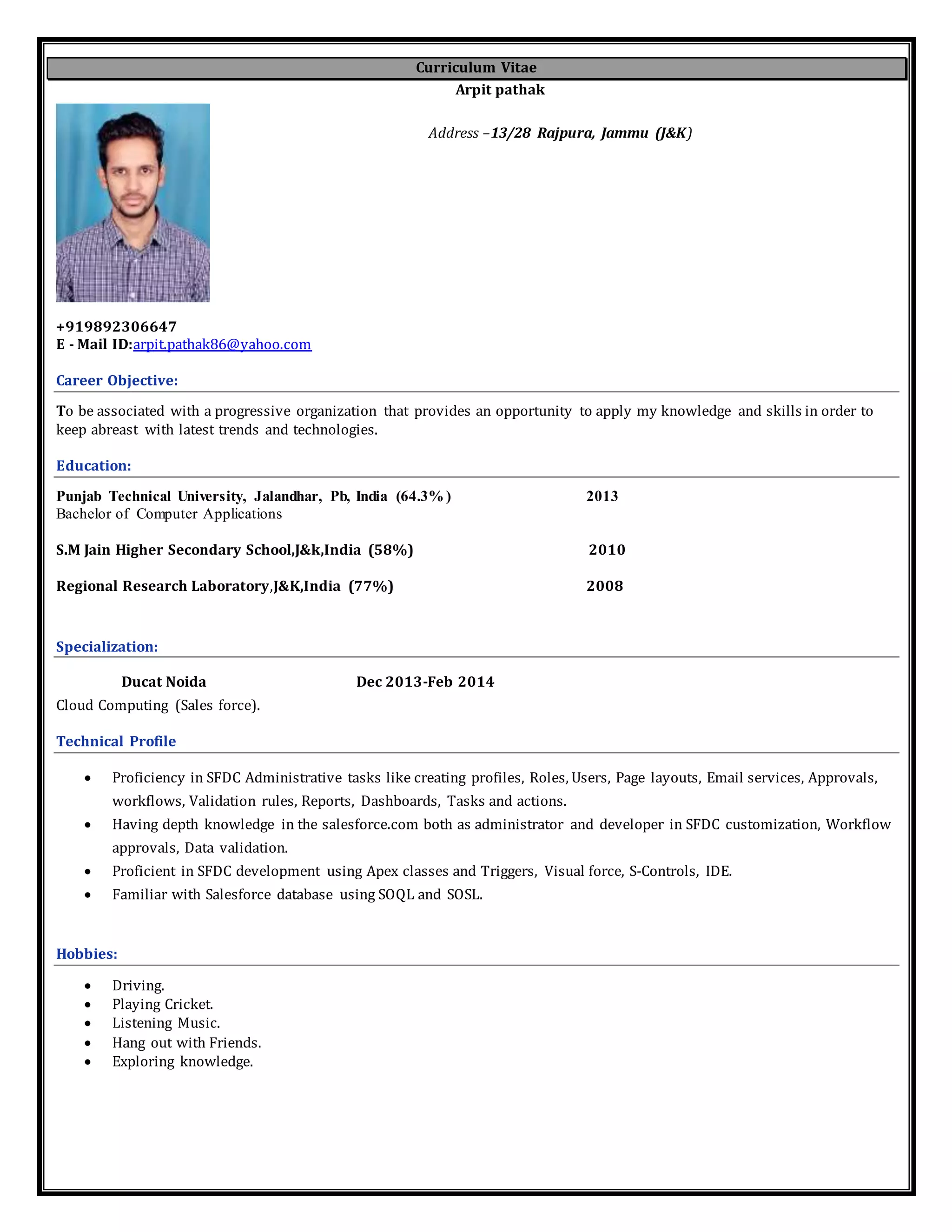 arpit's resume | DOCX