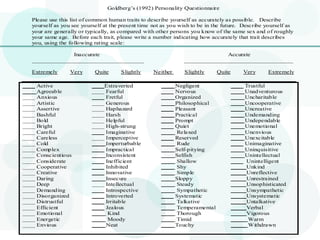 520 The Big Five ver 3.0 S08 personality | PPT