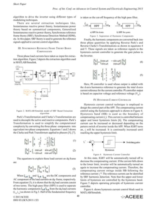 Simulation and Design of SRF based Control Algorithm for Three Phase ...