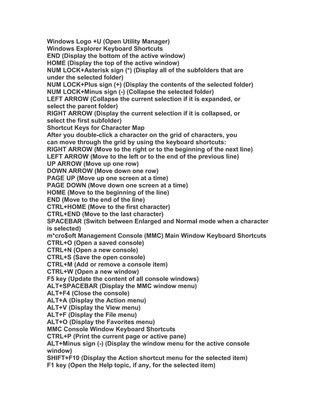 52 100 keyboard_shortcuts | PDF