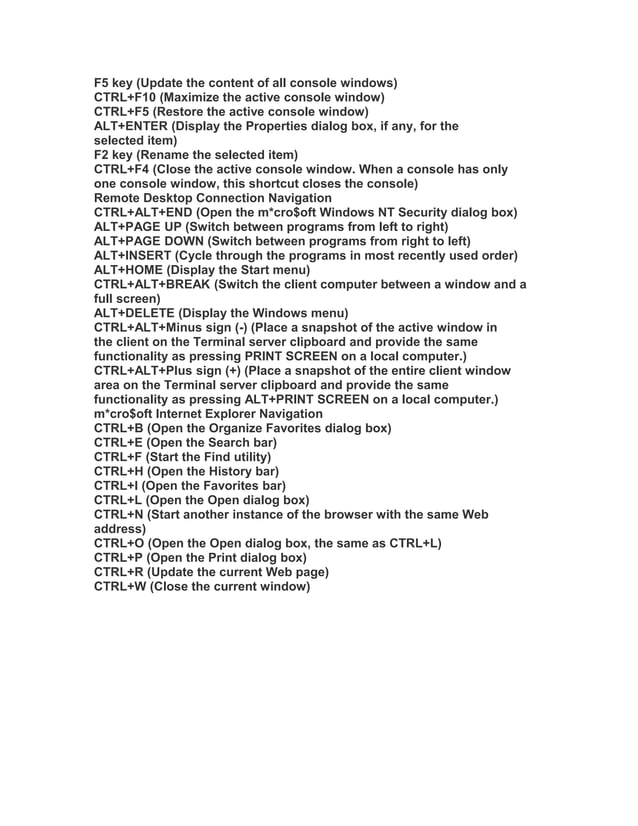 52 100 keyboard_shortcuts | PDF