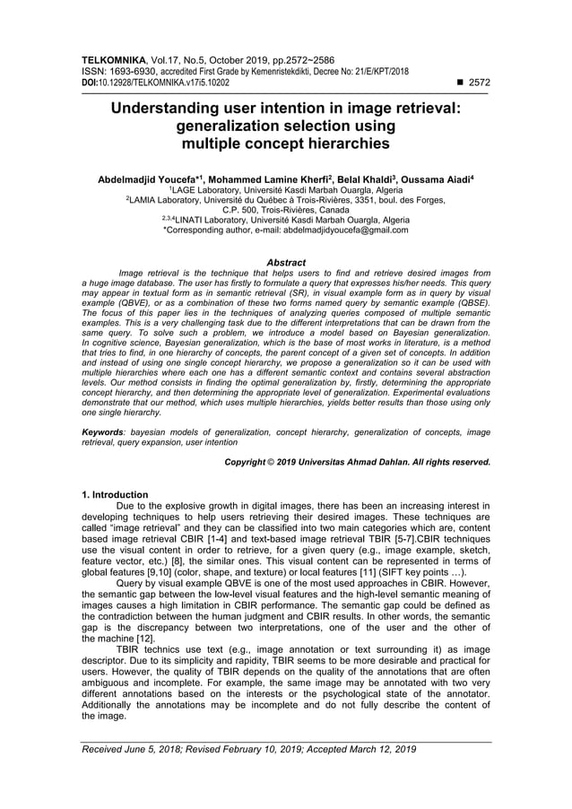 Understanding user intention in image retrieval: generalization selection using multiple concept ...