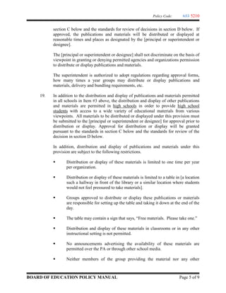 5210 distribution and display of non school material | DOCX