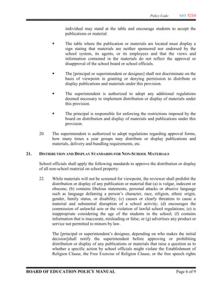 5210 distribution and display of non school material | DOCX