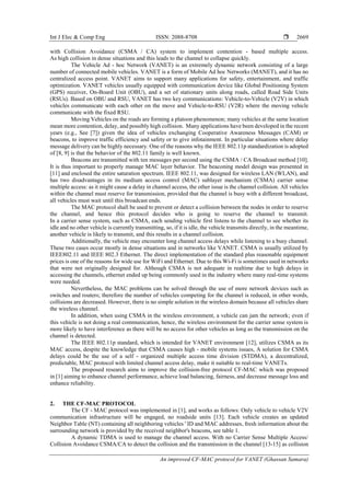 An Improved CF-MAC Protocol for VANET | PDF
