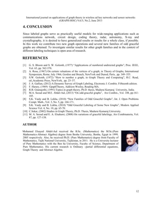 New Classes of Odd Graceful Graphs - M. E. Abdel-Aal | PDF