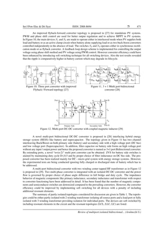 Review of multiport isolated bidirectional converter interfacing renewable and energy storage ...