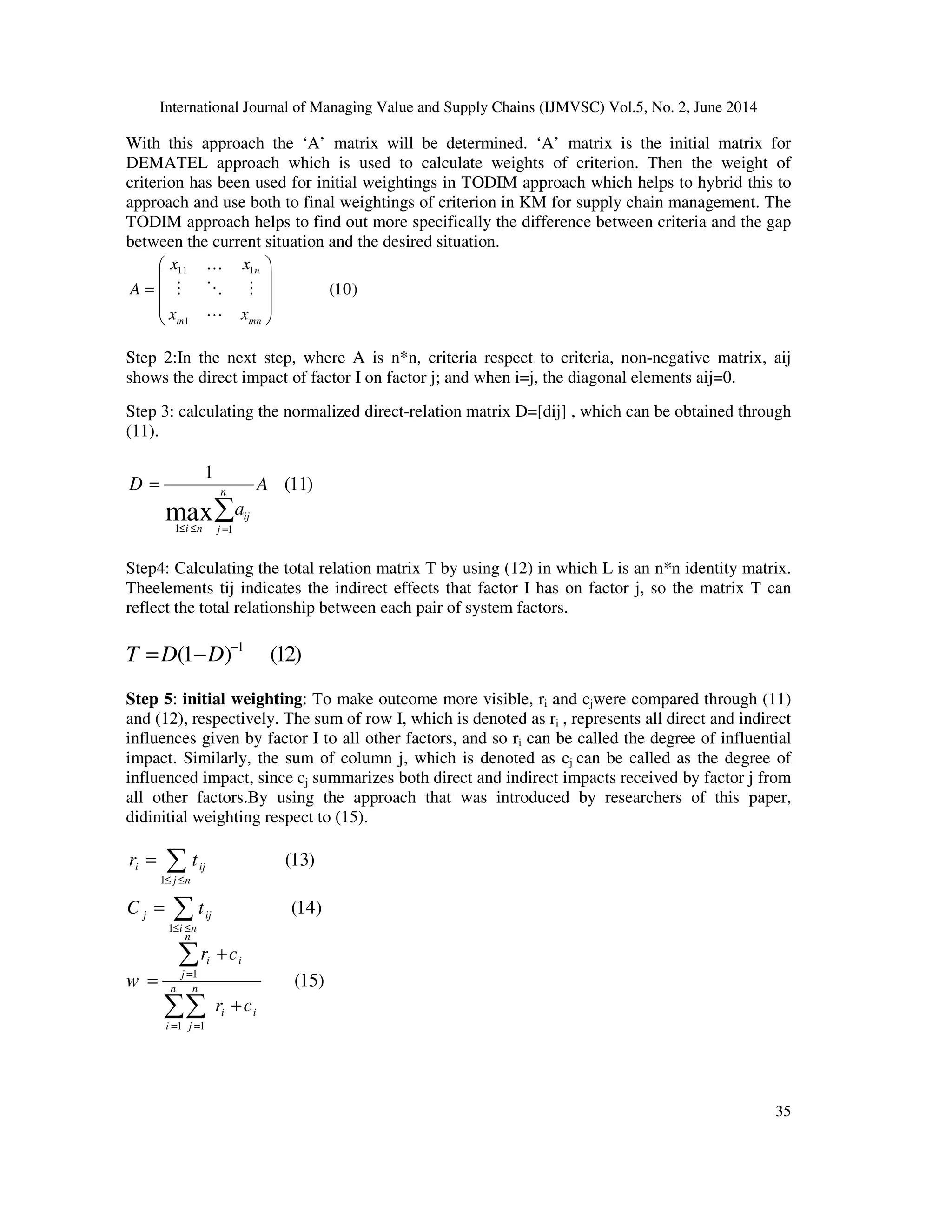 A New Fuzzy DEMATEL-TODIM Hybrid Method for evaluation criteria of Knowledge management in ...