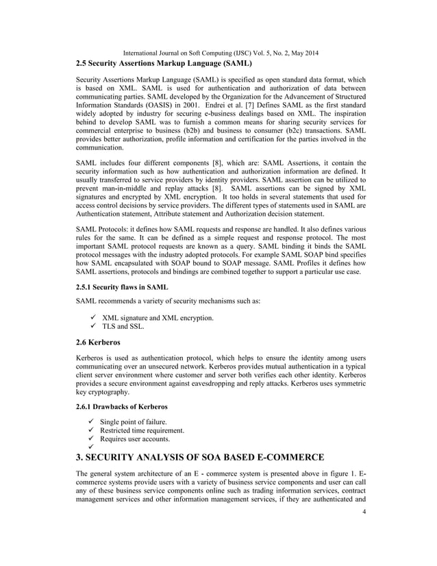 Designing A Logical Security Framework for E-Commerce System Based on SOA | PDF