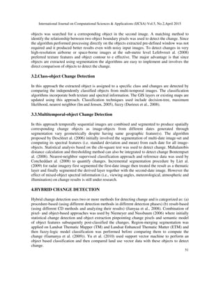 CHANGE DETECTION TECHNIQUES - A SUR V EY | PDF