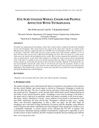 EYE SCRUTINIZED WHEEL CHAIR FOR PEOPLE AFFECTED WITH TETRAPLEGIA | PDF
