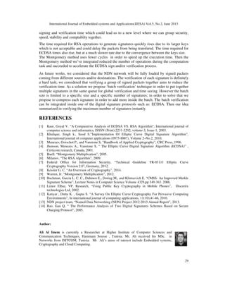 COMPARISON AND EVALUATION OF DIGITAL SIGNATURE SCHEMES EMPLOYED IN NDN NETWORK | PDF