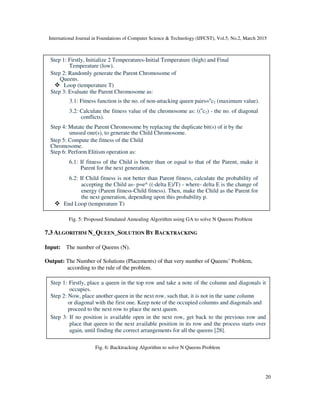 COMPARATIVE STUDY OF DIFFERENT ALGORITHMS TO SOLVE N QUEENS PROBLEM ...