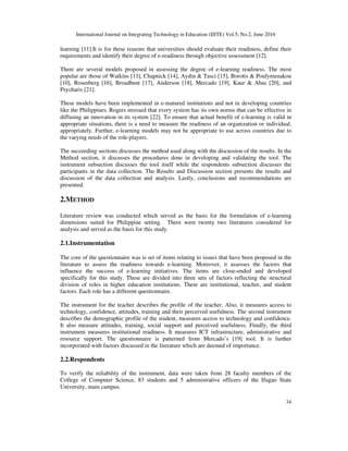 E-LEARNING READINESS ASSESSMENT TOOL FOR PHILIPPINE HIGHER EDUCATION ...