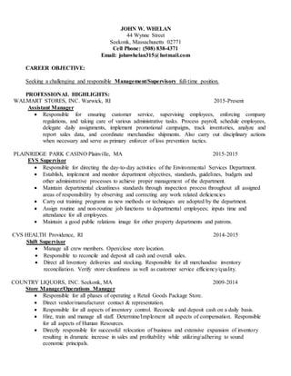 John Whelan Resume | DOCX