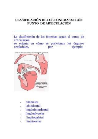 TIPOS DE FONETICA y FONOLOGÍA EN LITERATURA Y LENGUA CASTELLANA | DOCX