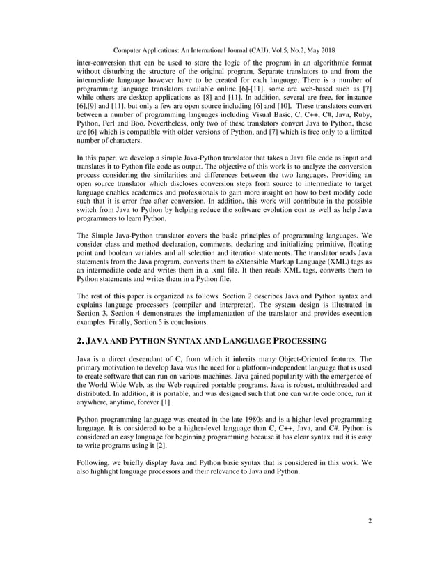 Jpt A Simple Java Python Translator Pdf