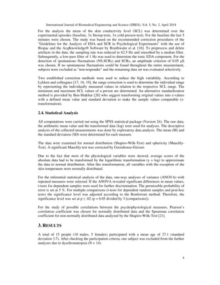 EXAMINATION OF THE SKIN CONDUCTANCE LEVEL (SCL) AS AN INDEX OF THE ACTIVITY OF THE SYMPATHETIC ...