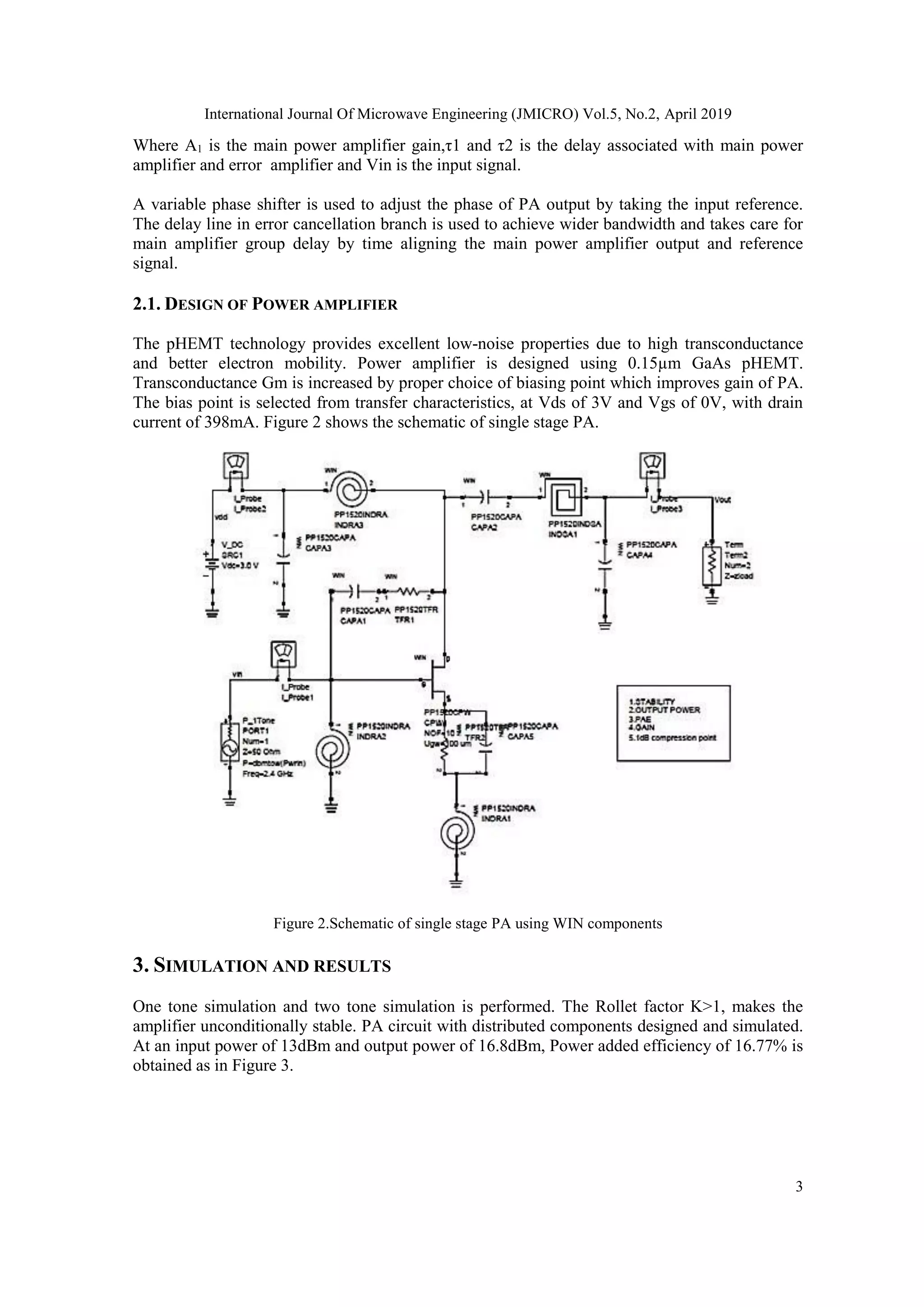 DESIGN OF 2.4 GHZ MMIC FEED FORWARD AMPLIFIER FOR WIRELESS APPLICATIONS ...