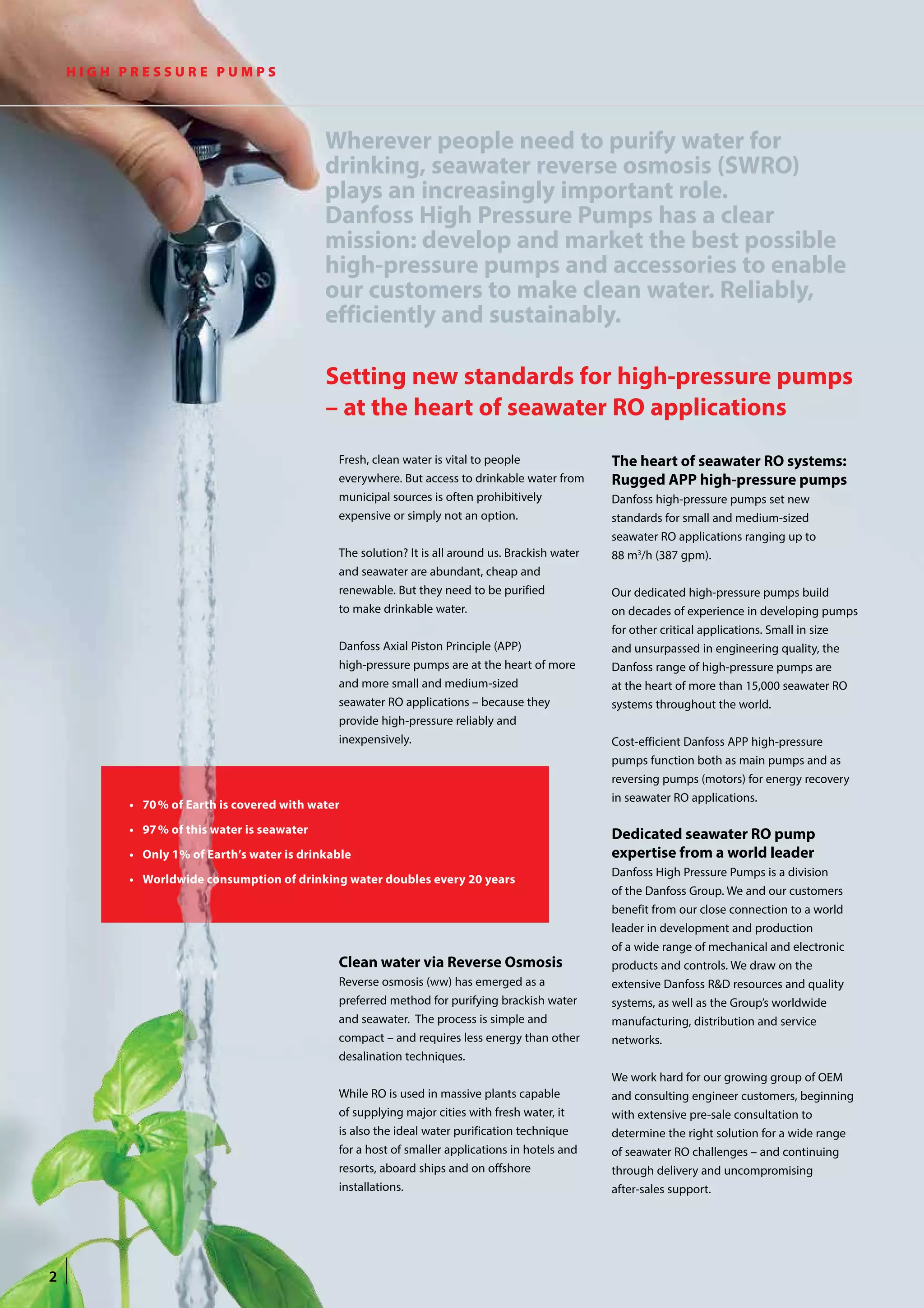 Danfoss APP pumps are designed for Reverse Osmosis | PDF