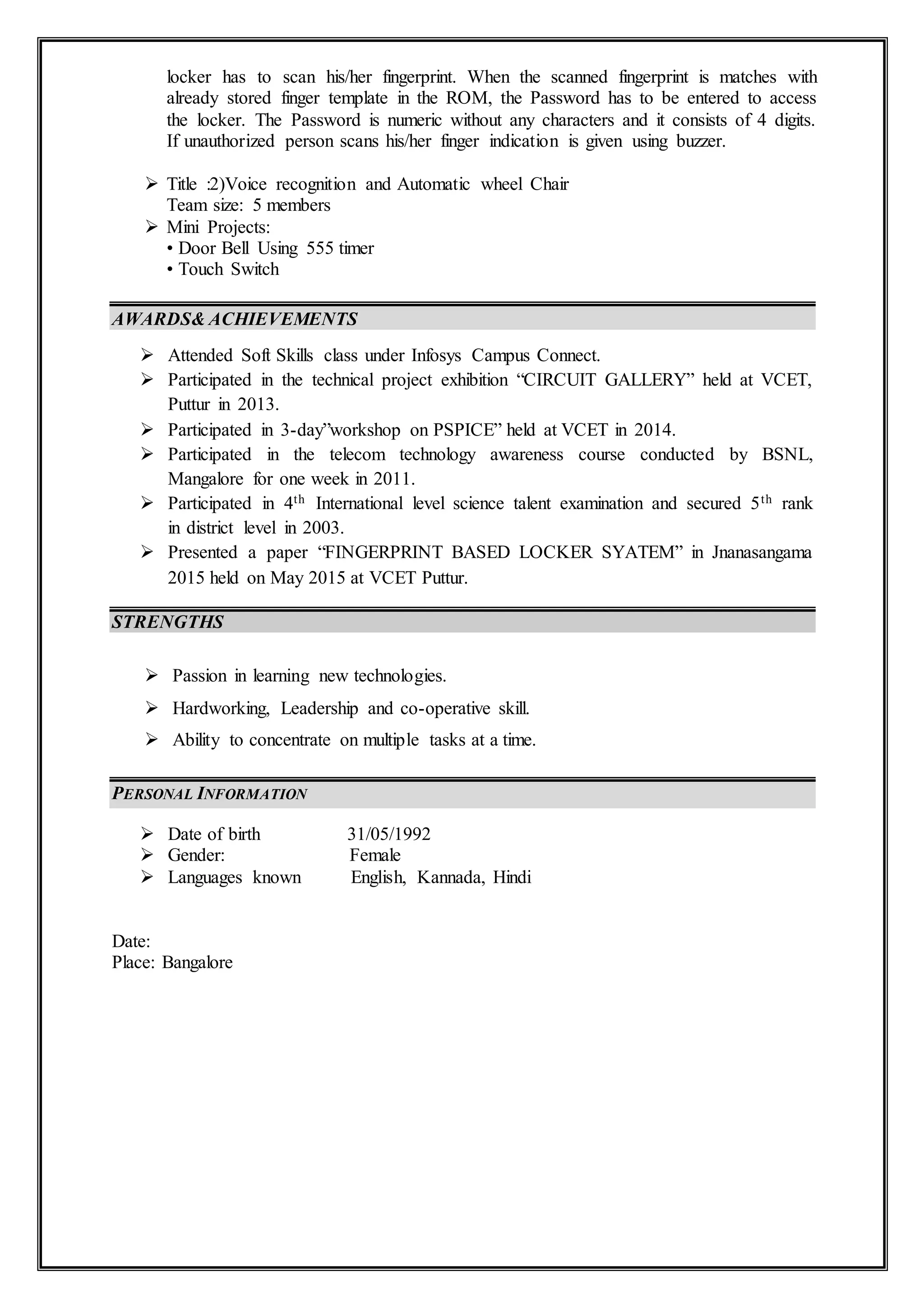 ramya resume(1) | DOCX | Computing | Technology & Computing