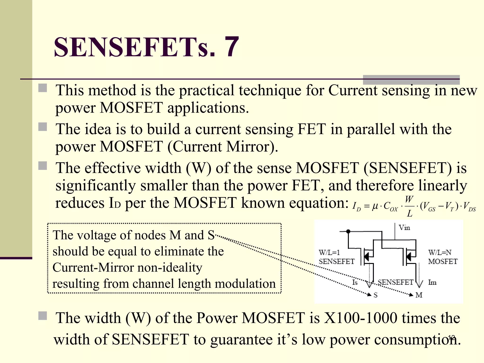 Presentation_ON-CHIP CURRENT SENSING TECHNIQUE FOR CMOS MONOLITHIC ...