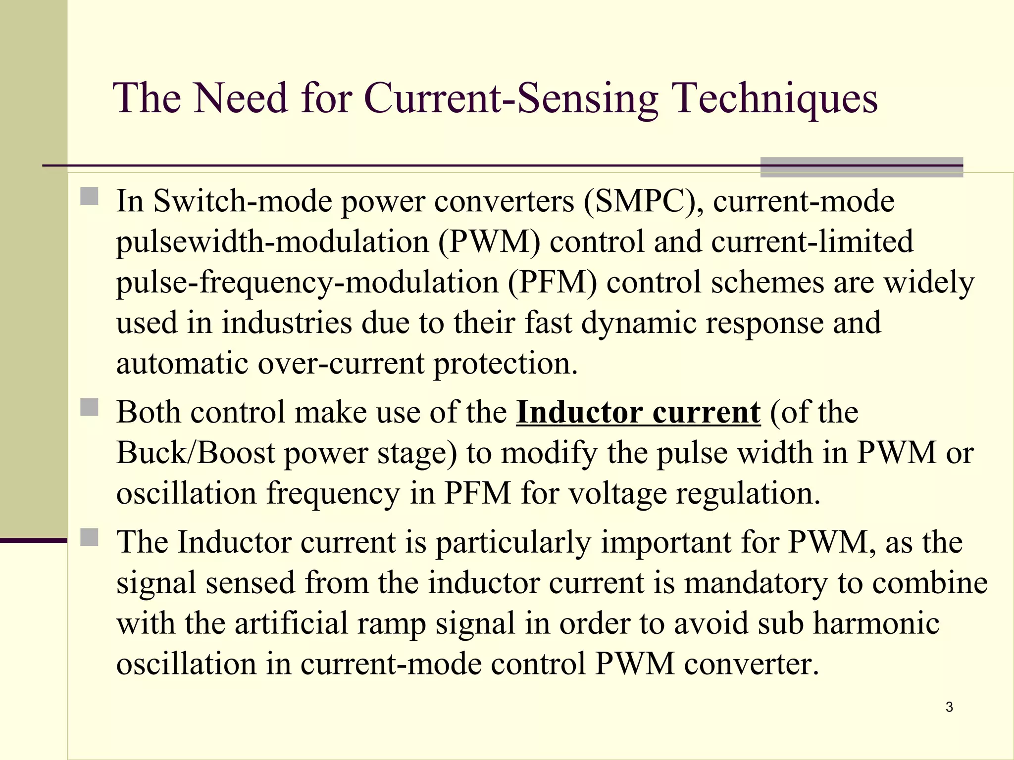 Presentation_ON-CHIP CURRENT SENSING TECHNIQUE FOR CMOS MONOLITHIC ...