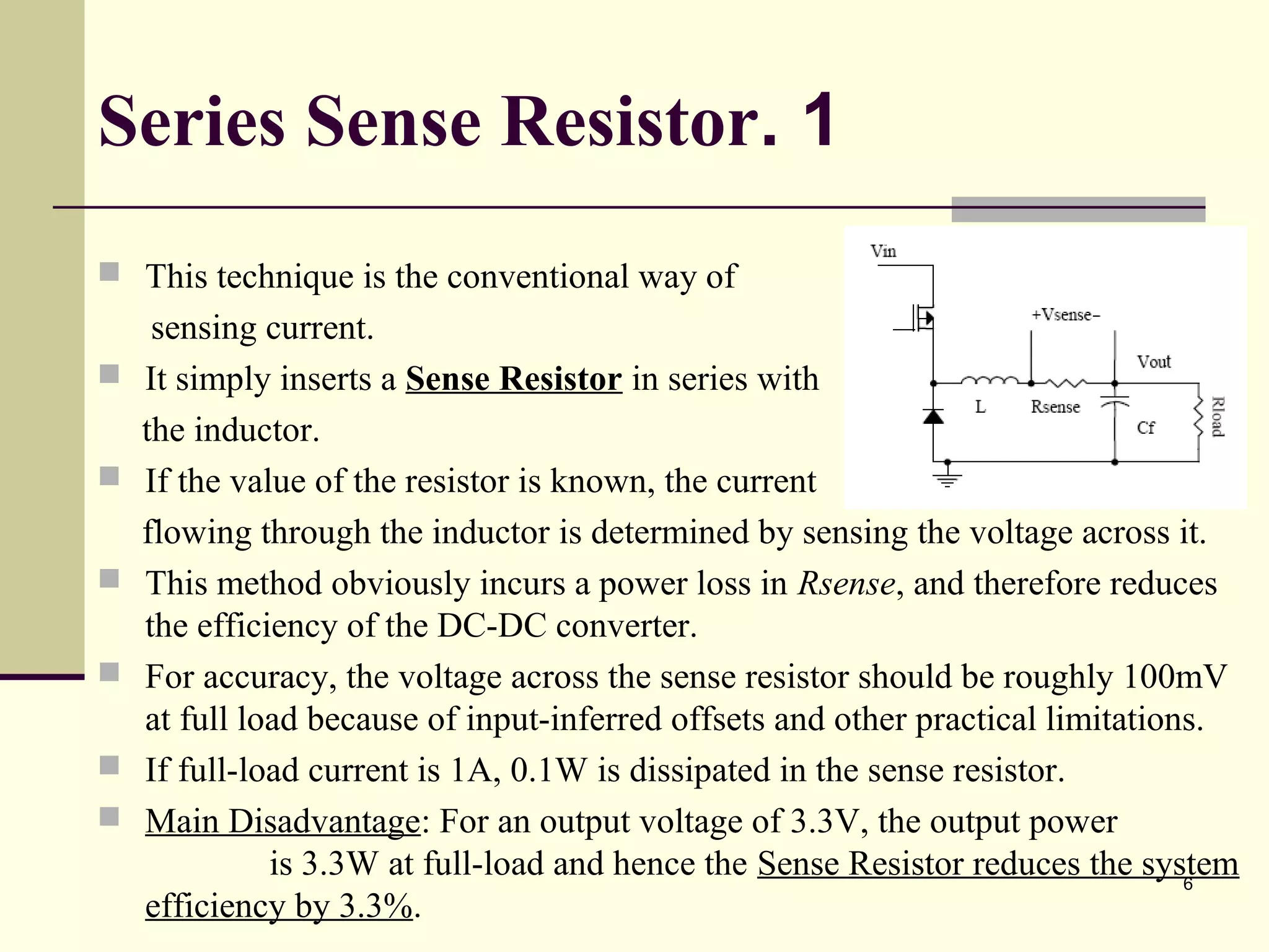 Presentation_ON-CHIP CURRENT SENSING TECHNIQUE FOR CMOS MONOLITHIC ...