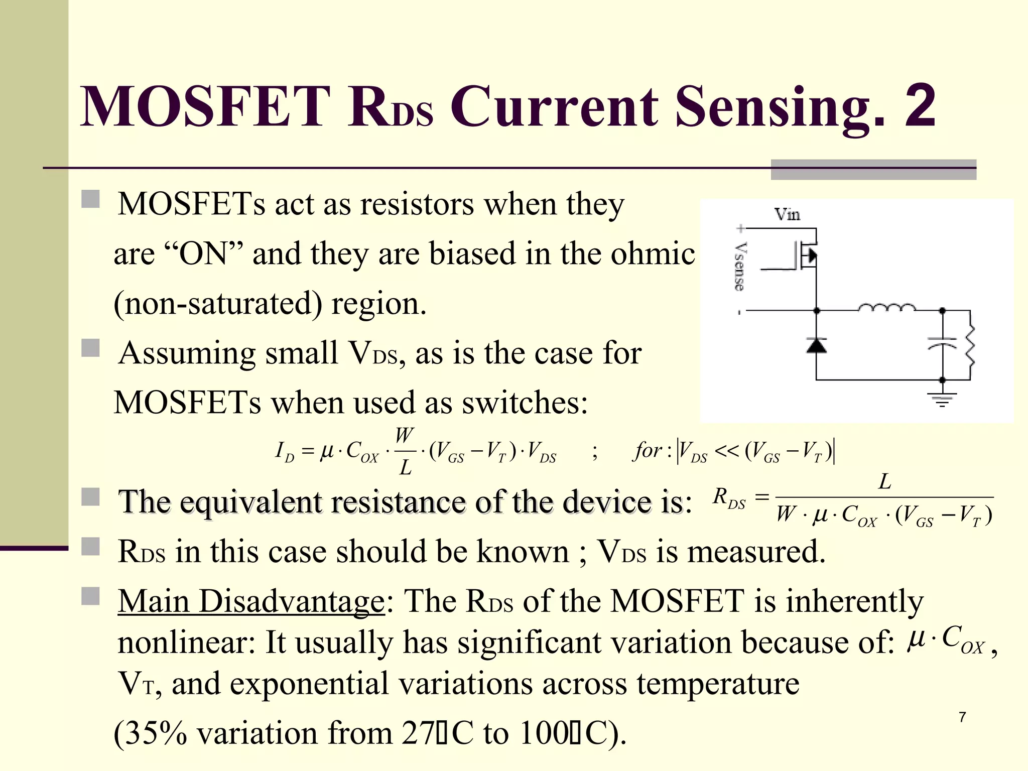 Presentation_ON-CHIP CURRENT SENSING TECHNIQUE FOR CMOS MONOLITHIC ...