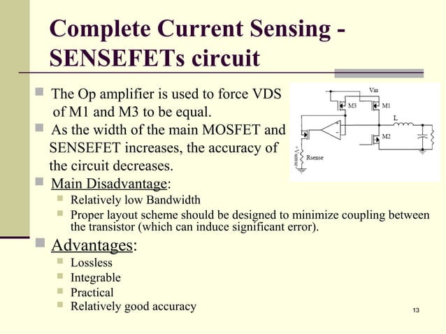 Presentation_ON-CHIP CURRENT SENSING TECHNIQUE FOR CMOS MONOLITHIC ...
