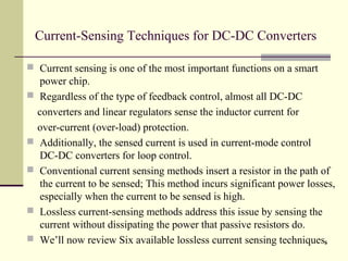 Presentation_ON-CHIP CURRENT SENSING TECHNIQUE FOR CMOS MONOLITHIC ...