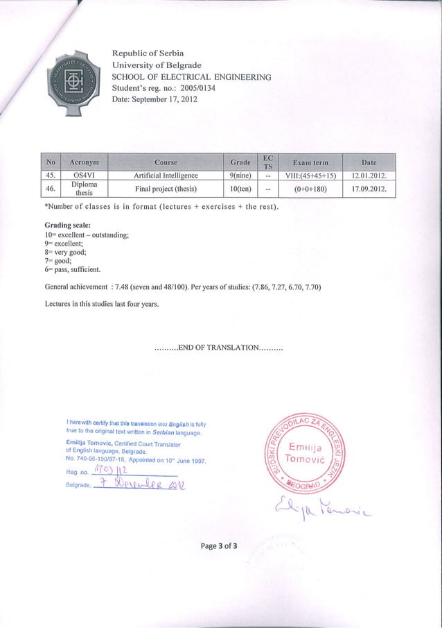 Transcript of academic records and certificate | PDF