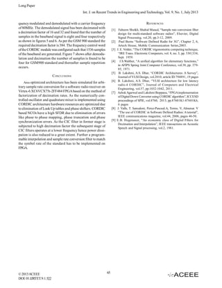 FPGA Implementation of Optimized CIC Filter for Sample Rate Conversion in Software Radio ...