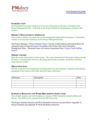 Project Management Plan | PDF