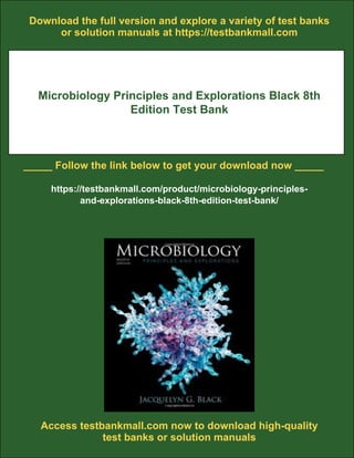 Microbiology Principles and Explorations Black 8th Edition Test Bank | PDF