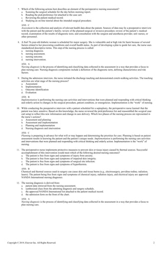 Test bank Alexander’s Care of the Patient in Surgery 16th Edition ...