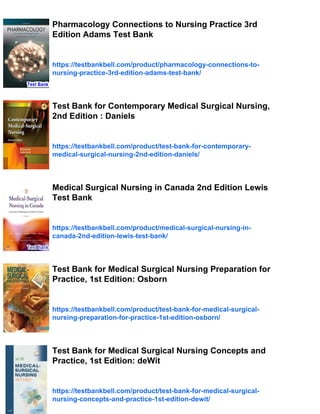 Test bank Medical-Surgical Nursing: Making Connections to Practice 2nd ...
