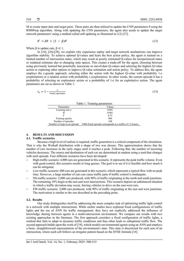 Enhancing traffic flow through multi-agent reinforcement learning for ...