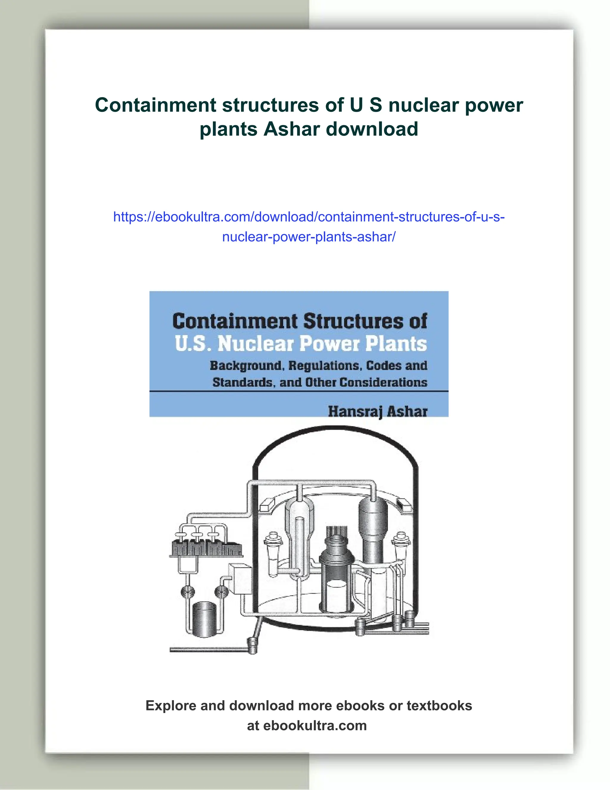 Containment structures of U S nuclear power plants Ashar | PDF