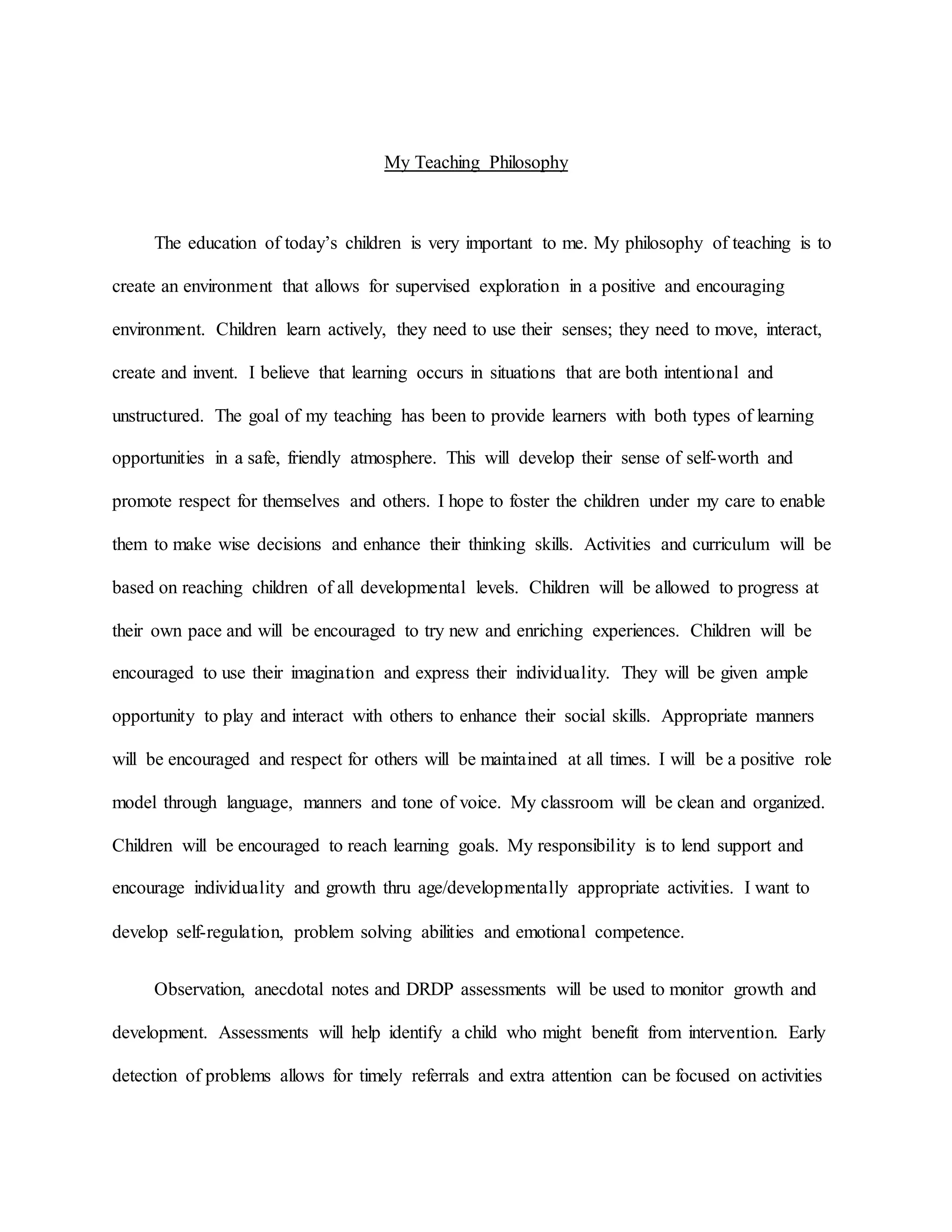 My Teaching Philosophy | DOCX
