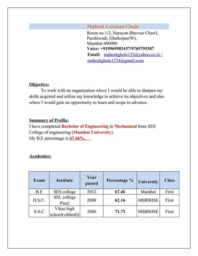 Mahesh - Ghule | DOC | Civil Engineering Industry | Industries