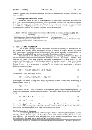 Improving the reliability in bio-nanosensor modules using hardware redundancy techniques | PDF
